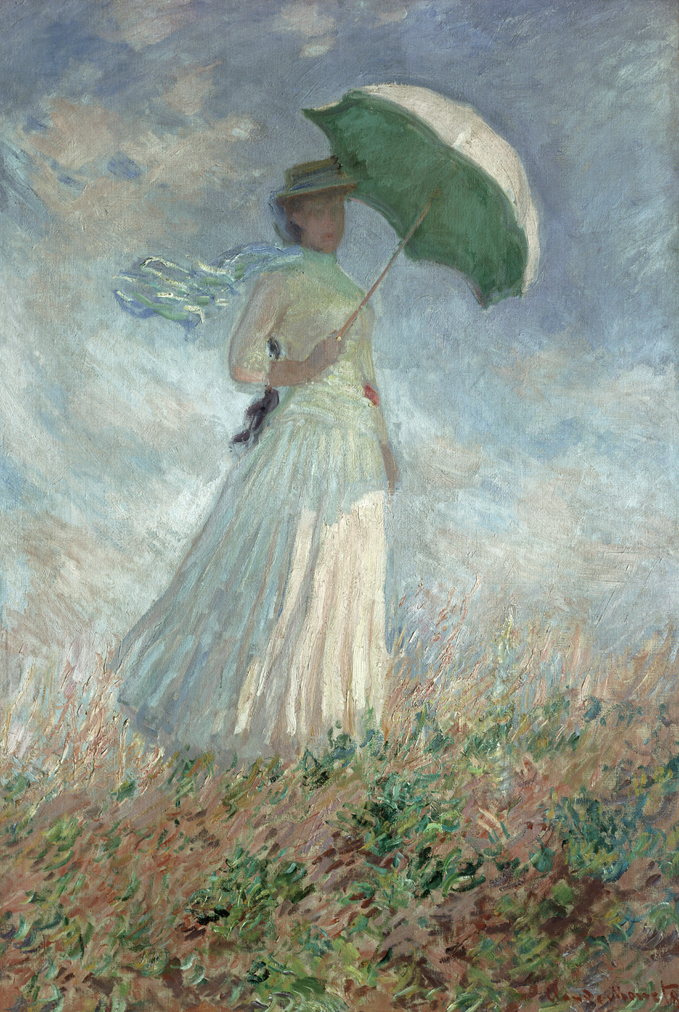 woman with umbrella – monet – artevera – clones of masterpieces